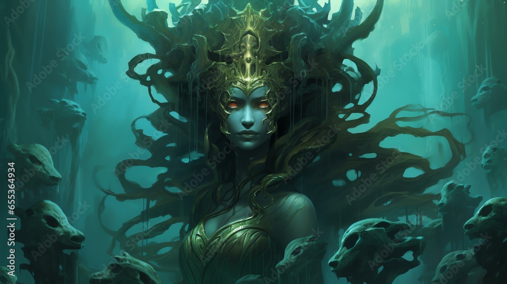 Conjure an island hidden beneath the waves, where merfolk and ...