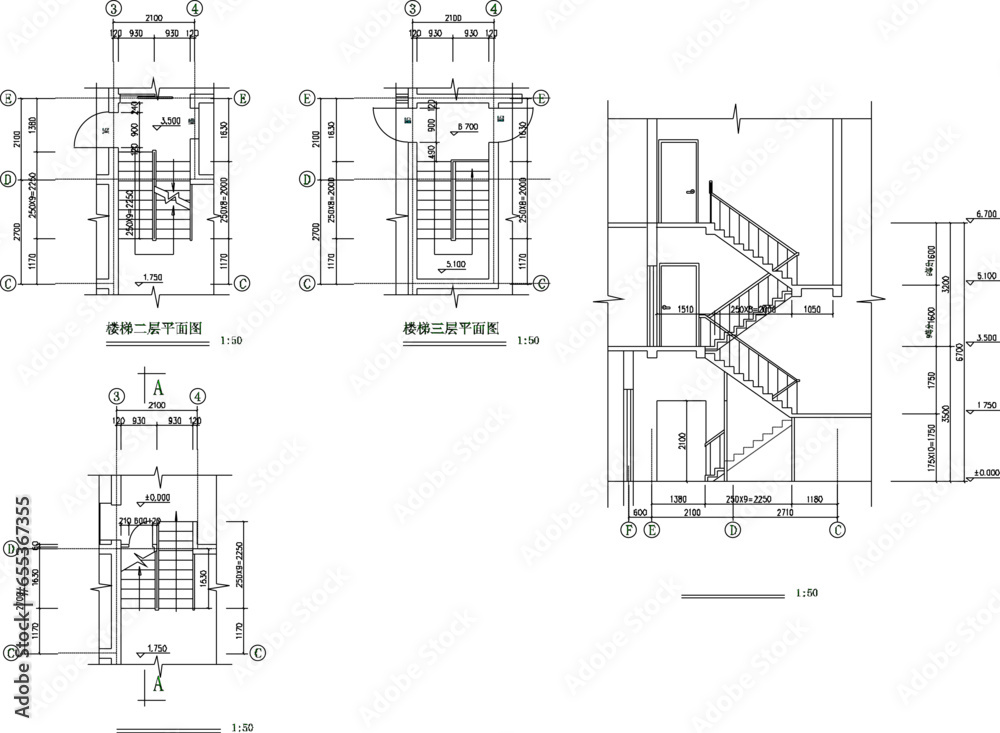 Vector sketch illustration of architectural design of emergency stairs ...