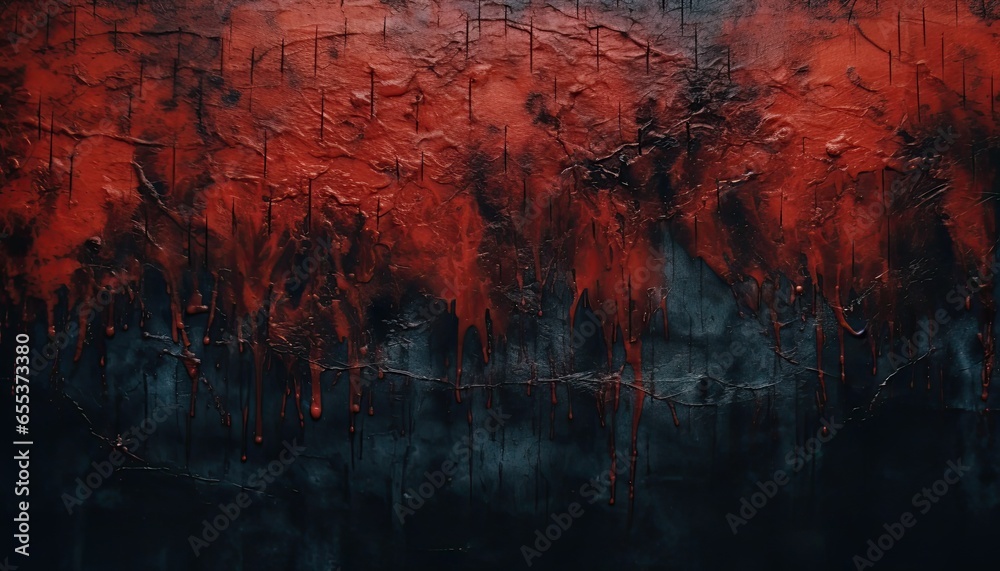 Bloody background, scary old cement wall. The concept of horror and ...