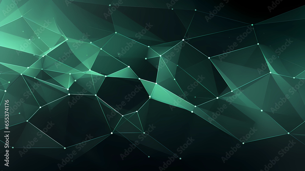 Plexus Green Black Background Digital Desktop Wallpaper HD 4k Network ...