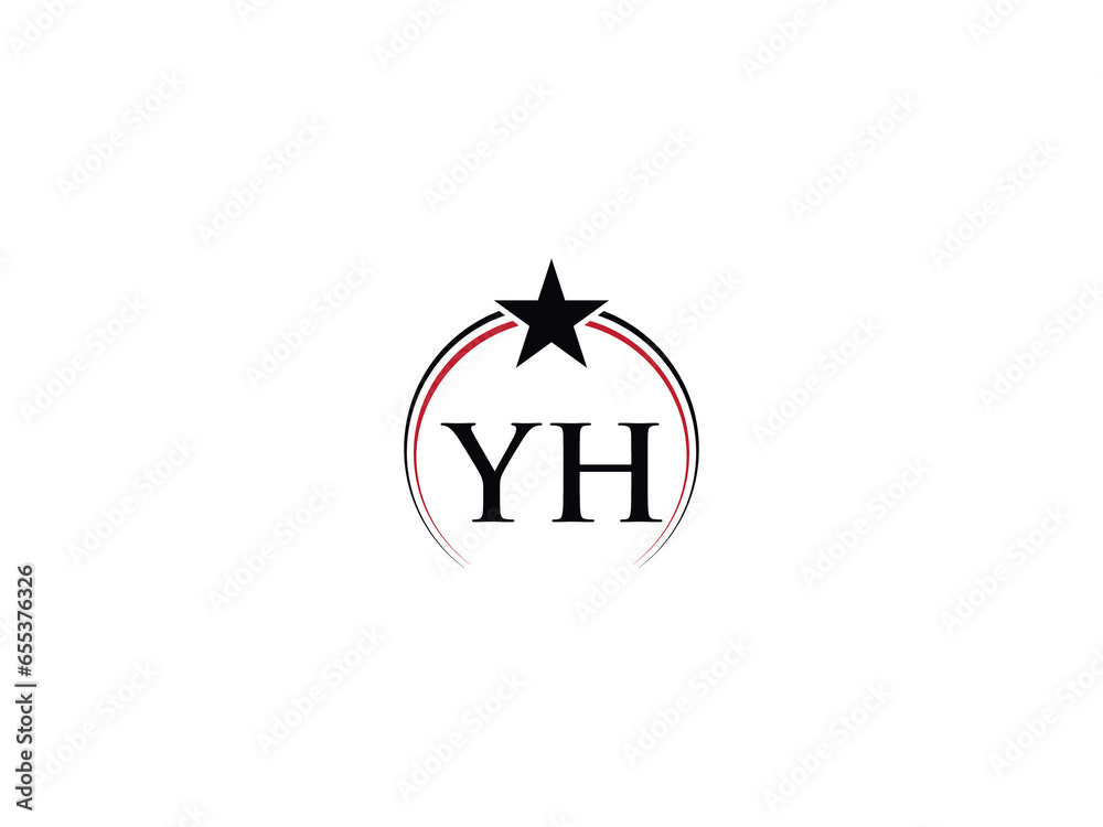 New Yh Logo Icon, Stylish Star Png Yh hy Logo For You Stock ...