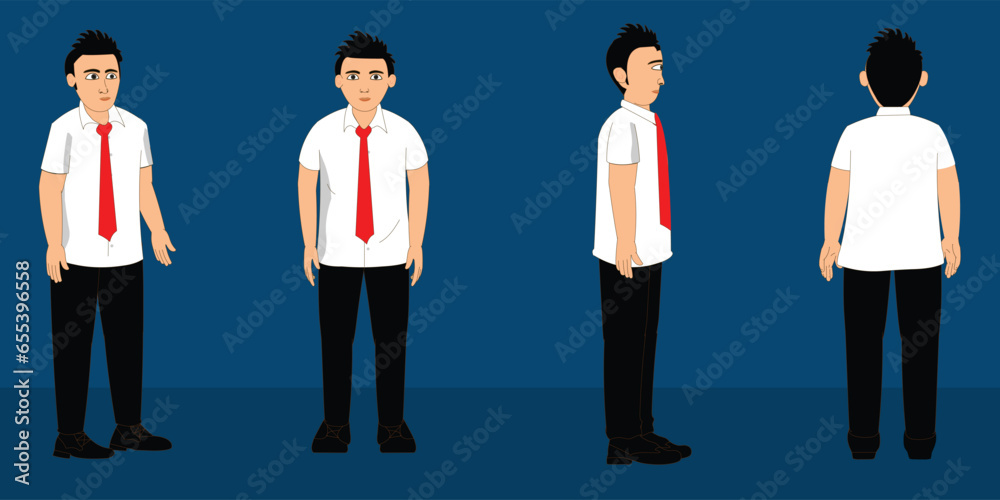 College boy cartoon character design for moral stories Stock Vector ...
