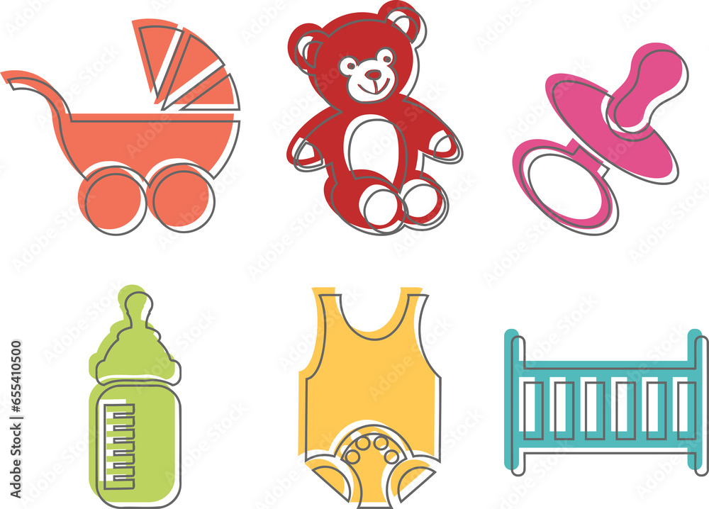 Baby-related icon, on a transparent background in PNG format Stock ...
