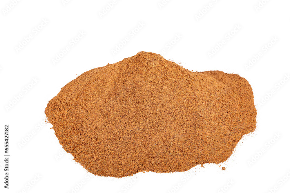 Cinnamon sticks on a wooden background. Cinnamon spice in a spoon and ...