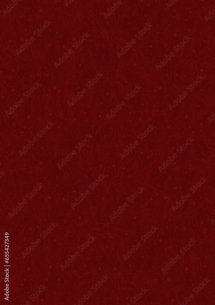 Hand-drawn unique abstract symmetrical seamless ornament. Light semi ...