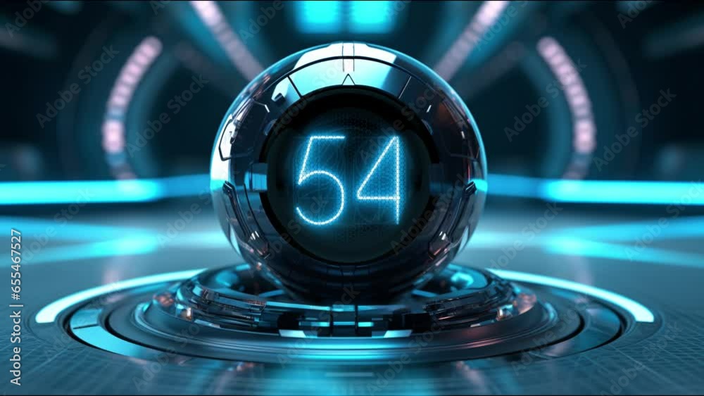 Countdown 60 seconds. Countdown 1 minute. Nixie tube indicator ...