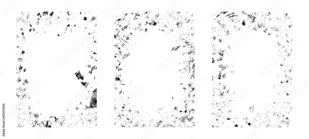 Hand drawn frame with a rough, torn edge featuring grunge elements and ...