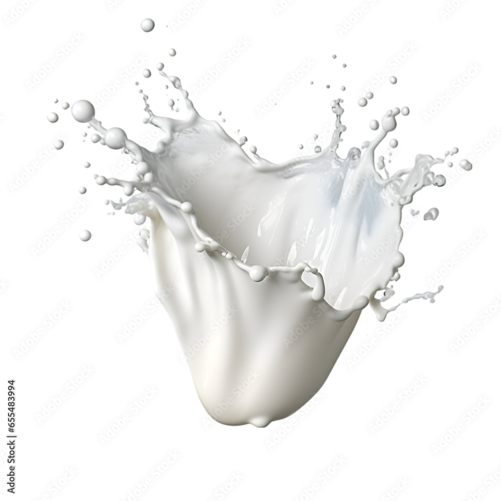 Milk Splash Effect Isolated on Transparent or White Background, PNG ...