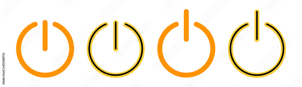Power icon set for web and mobile app. Power Switch sign and symbol ...
