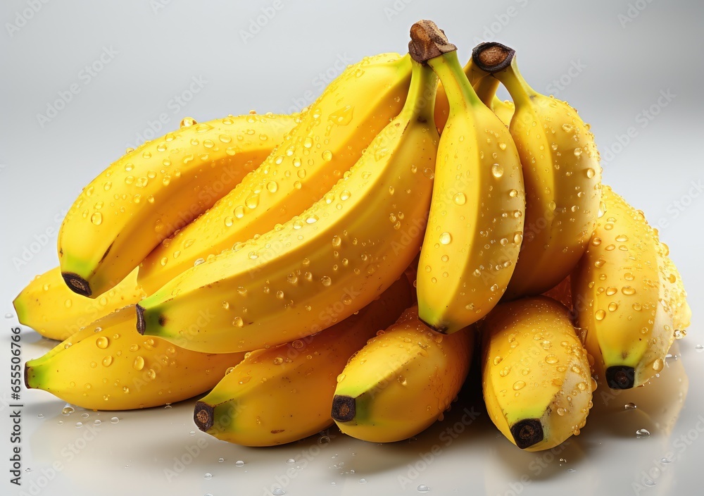 banana cluster isolated, Bunch of bananas isolated on white background ...