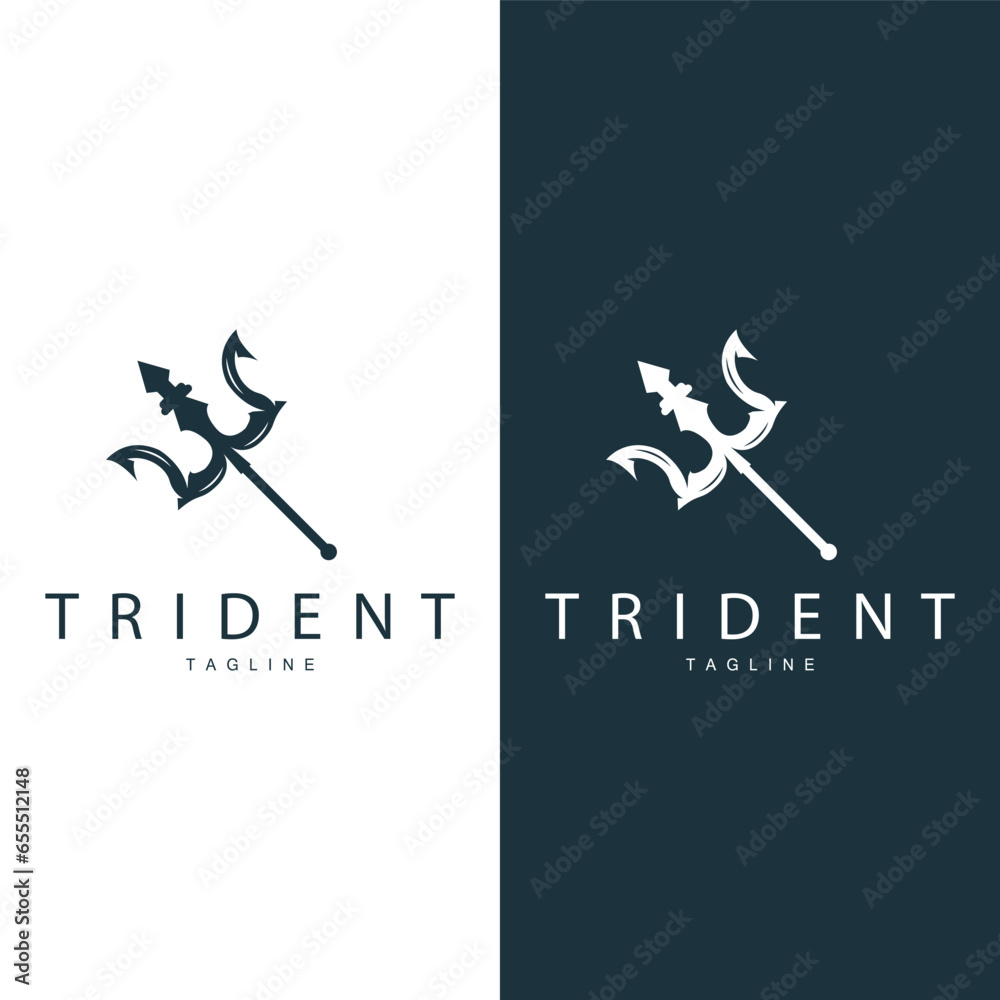Trident Weapon Logo, Vector Spear of King Poseidon Neptune, Symbol ...