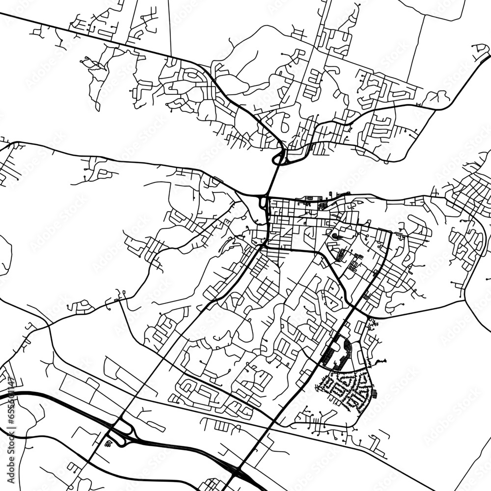 Square (1:1 aspect ratio) Vector city map of Chicoutimi Quebec in ...