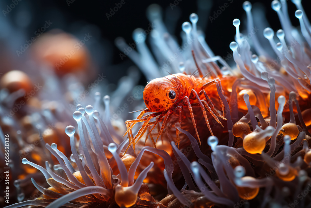 Intricate macro exploration of microscopic parasites under high-powered ...