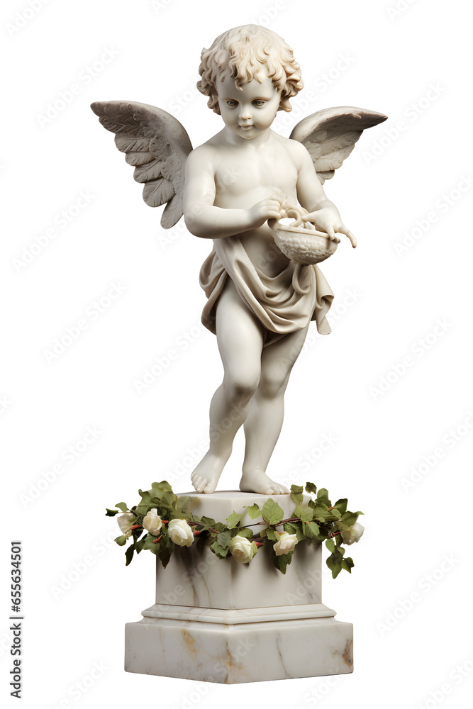 Cupidon statue isolated on transparent background PNG Stock ...