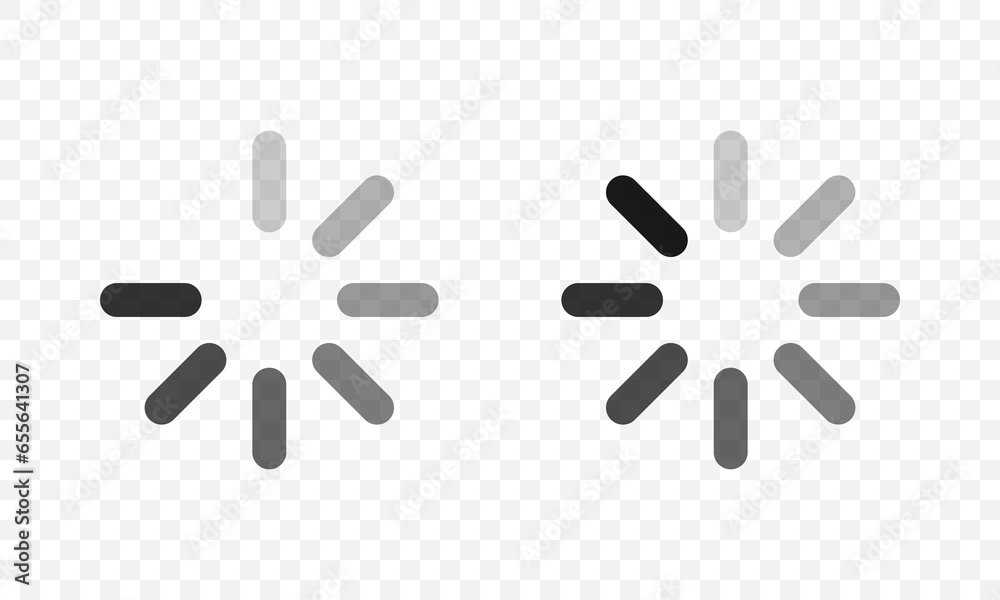 Transparent waiting icons. Download icon. Process progress symbol for ...