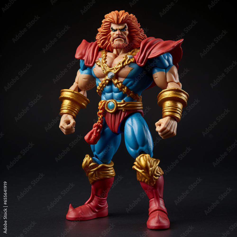 Cartoon animated toy character figurine wearing fighter outfit in black ...