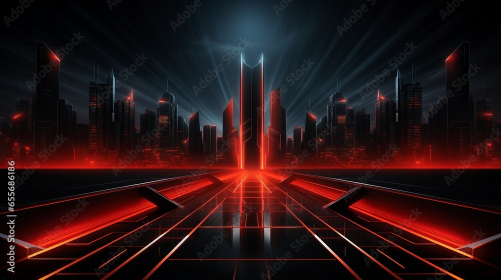 Modern red color neon background design Stock Illustration | Adobe Stock