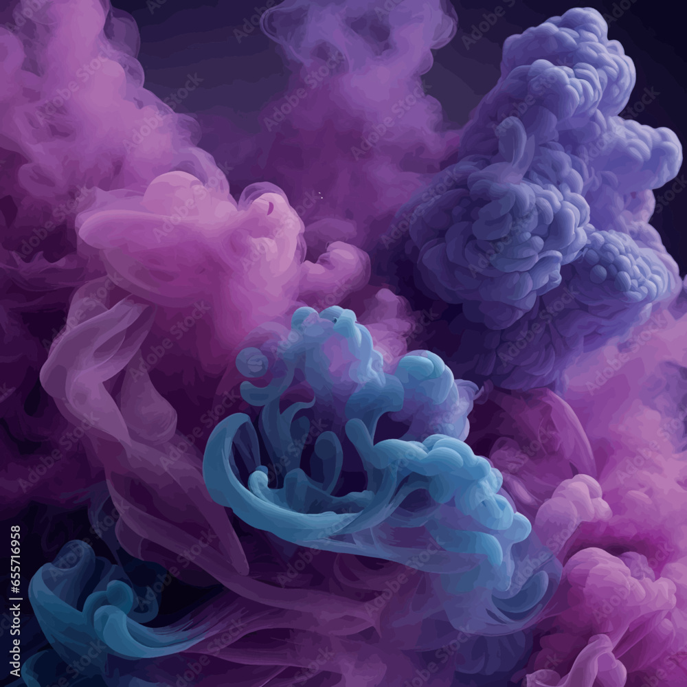 smoke of the color of the 2 2 - 3d illustration, 3d rendering. smoke of ...