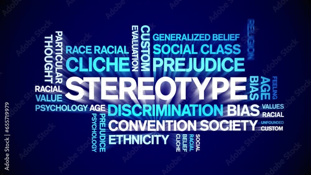 Stereotype animated tag word cloud;text design animation kinetic ...
