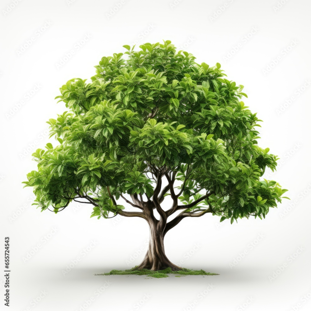 Full View Ylang-Ylang Tree Cananga Odorataon , Isolated On White ...