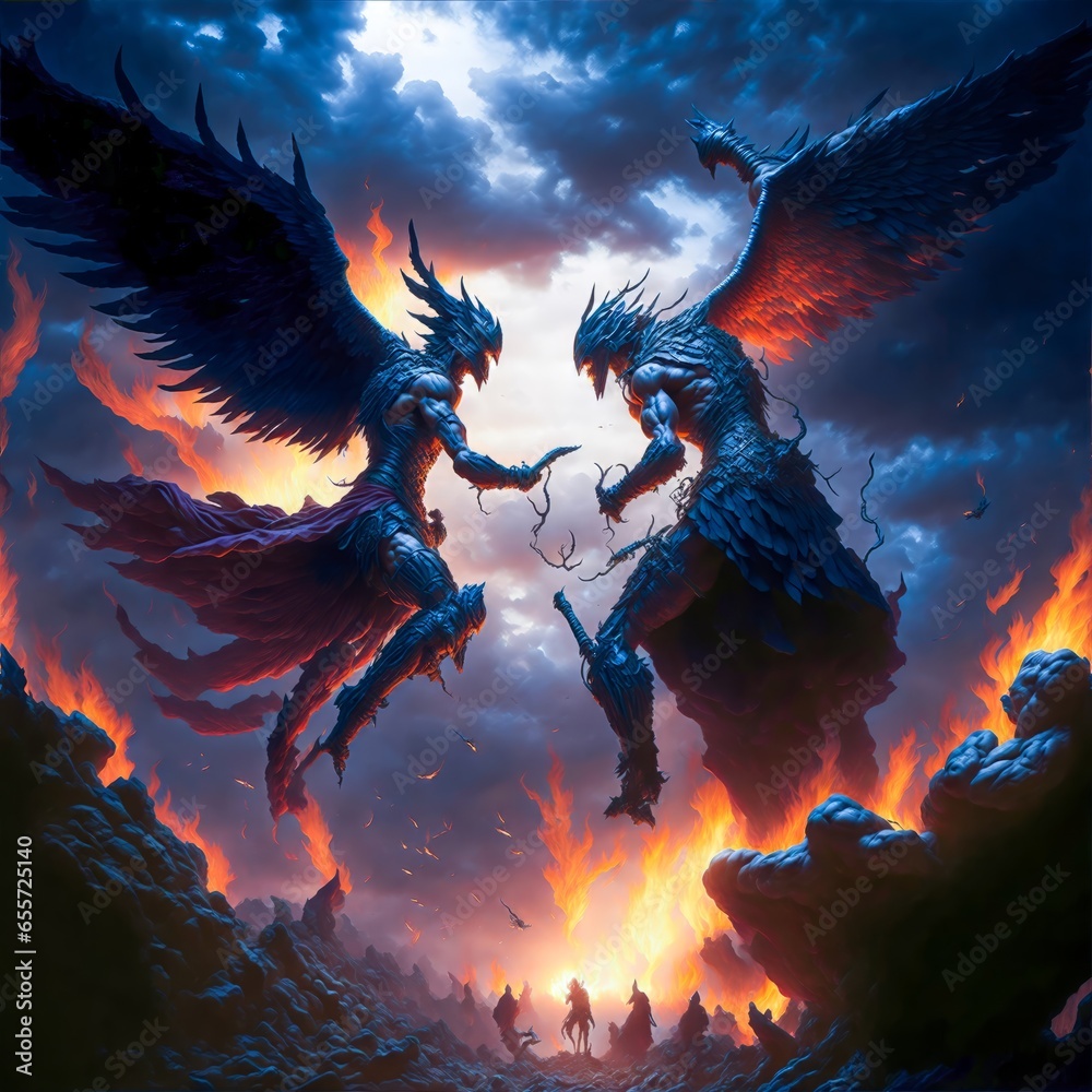 Clash of Demons from Hell. War of the Underworld. Fallen Angels. War of ...