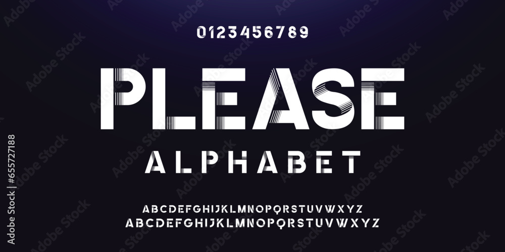 Abstract minimal future alphabet fonts. simple typography sport future ...