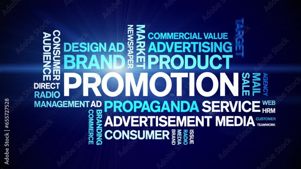 Promotion animated tag word cloud;text design animation kinetic ...