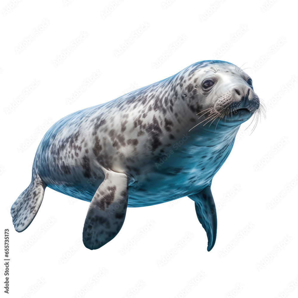 Leopard seal on transparent background Stock Illustration | Adobe Stock