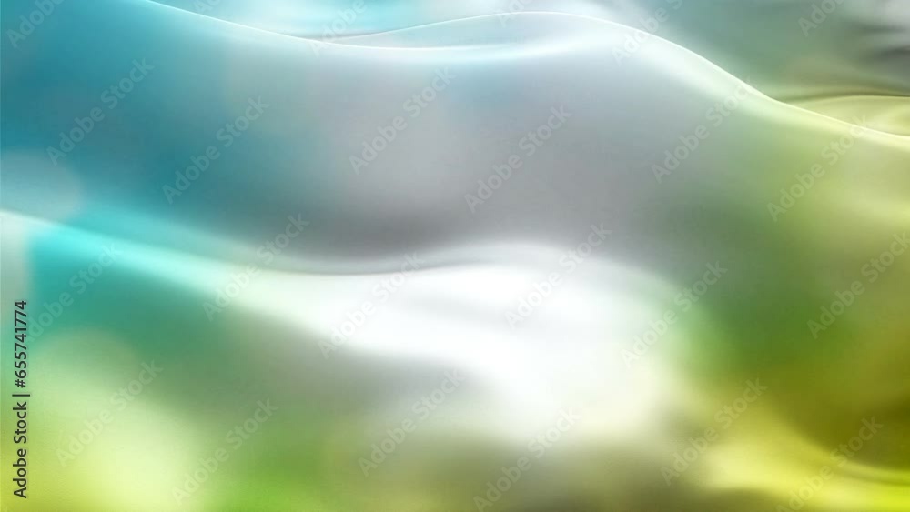 Silk Flag Animation of Spring color background video waving in wind ...