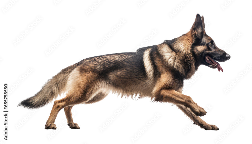 german shepherd dog isolated on transparent background cutout Stock ...
