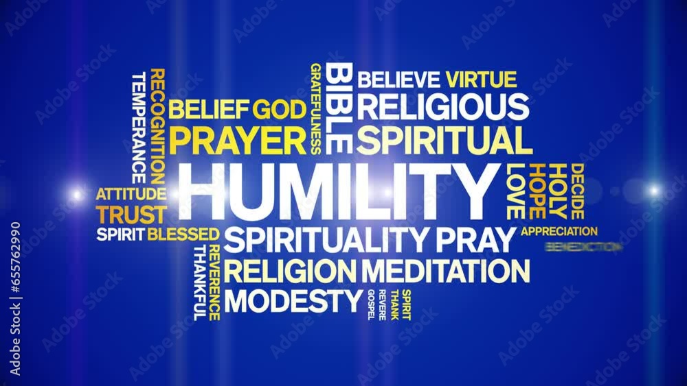 Humility animated tag word cloud;text design animation kinetic ...