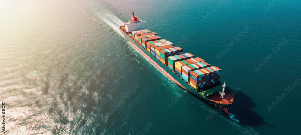 Container ship, cargo shipping business, cargo freighter Logistics ...