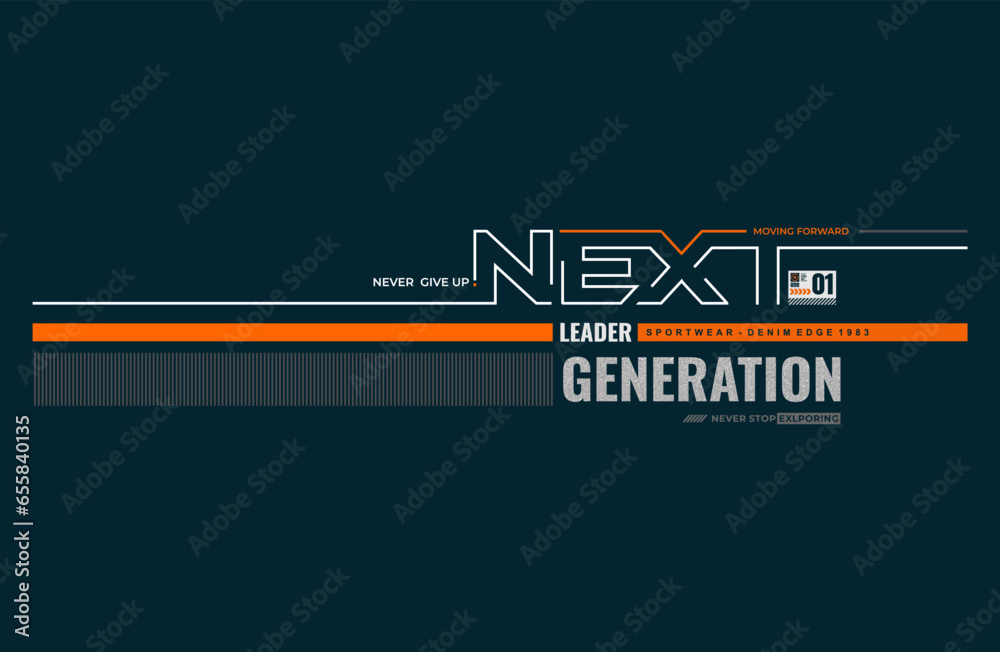 next generation typography t-shirt and apparel design. Stock Vector ...
