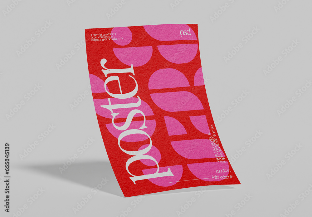 Floating Poster Mockup Stock Template | Adobe Stock