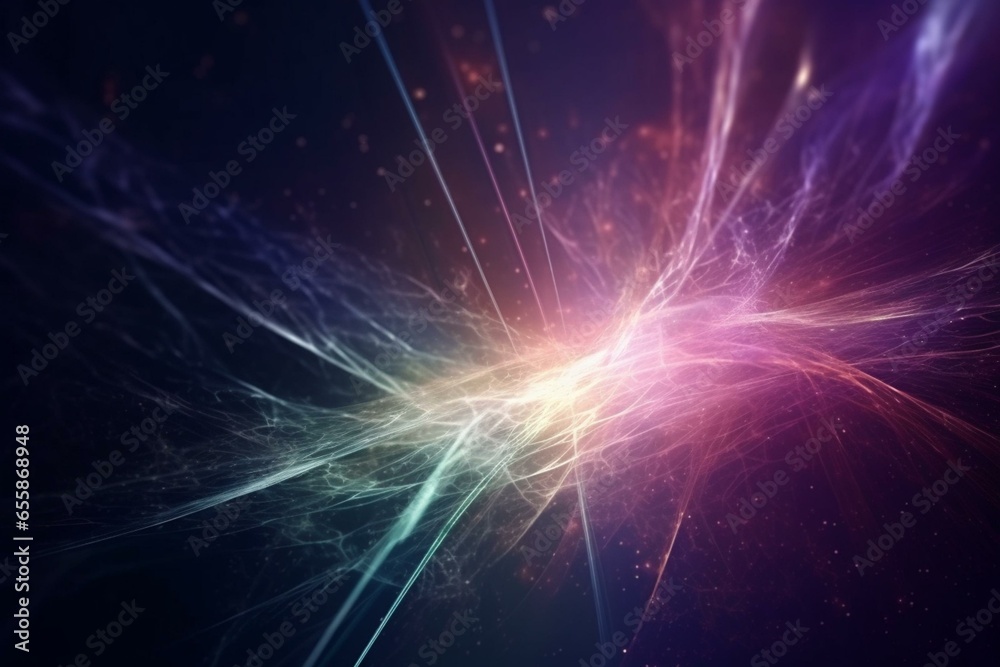 Stunning ethereal light rays background with mystical sparks and ...