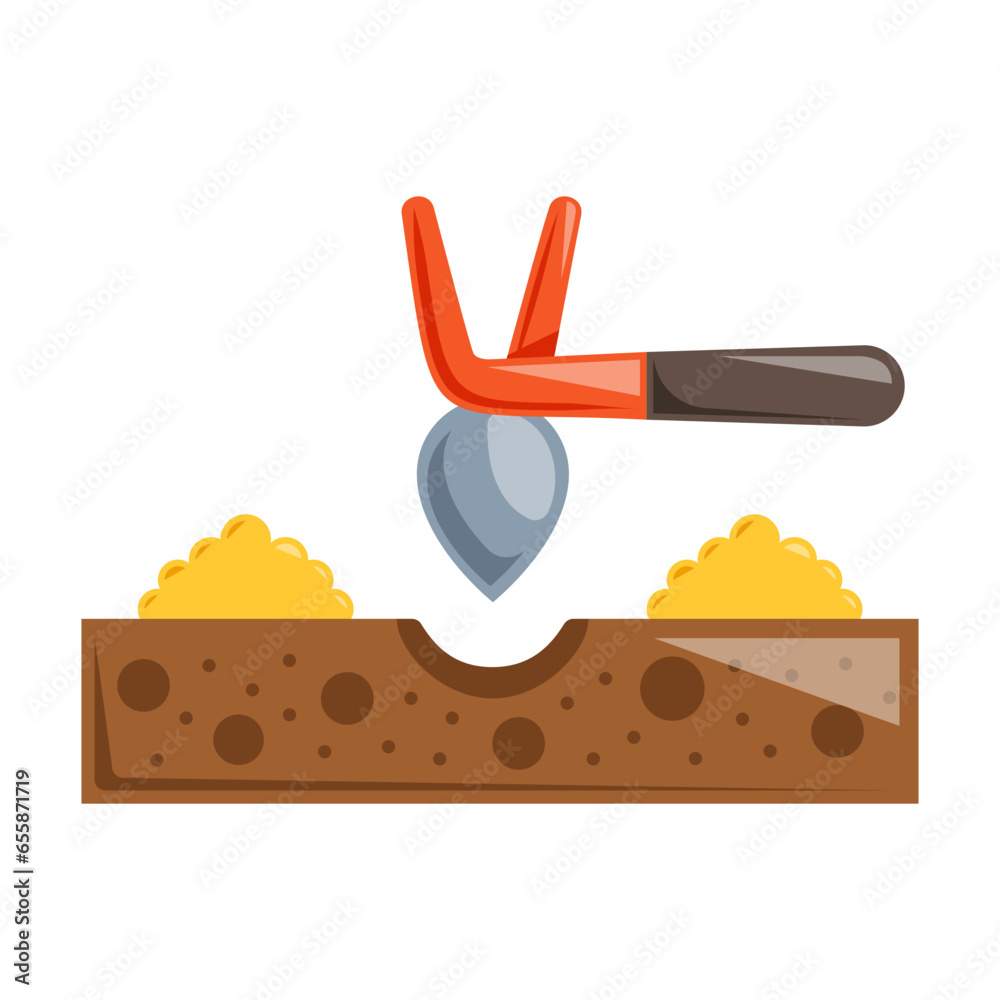 Handheld Transplanter Seeding Planter concept, Seedling Machine vector ...