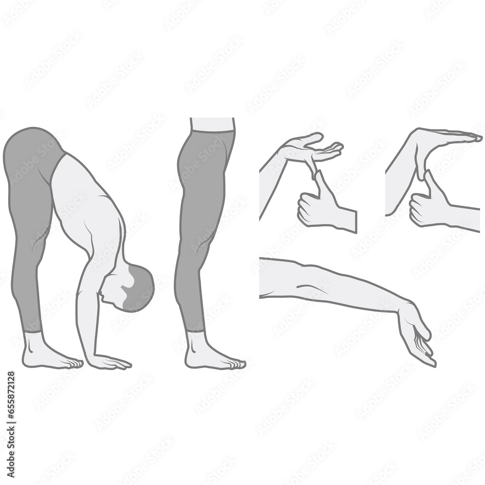 Shoulder Examination. Beighton Score Test. Illustration Is Part Of ...