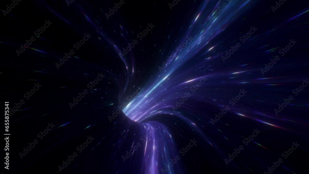 3D Colorful Curved Loopable Space Interstellar Wormhole Background ...