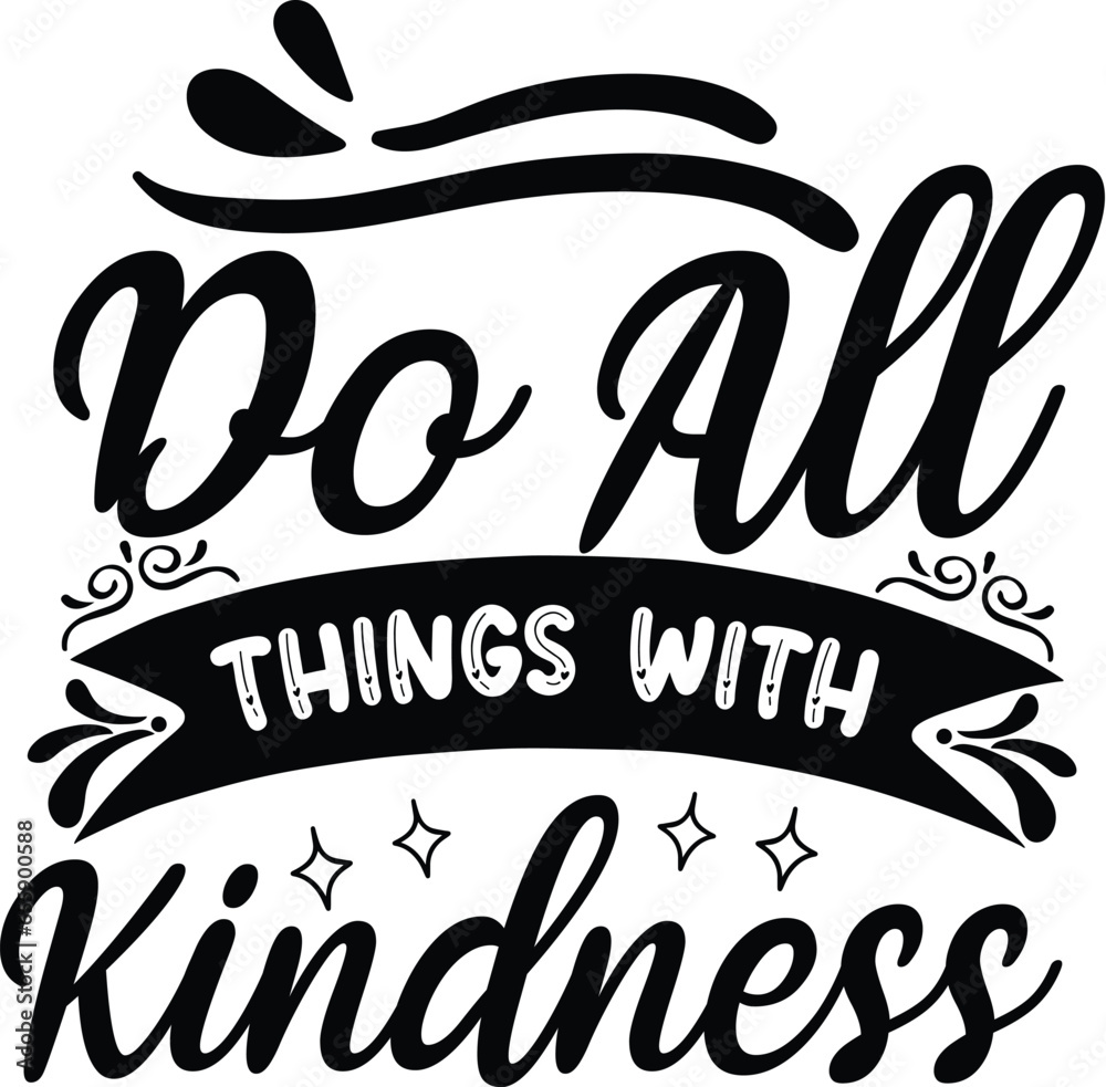 Vettoriale Stock Kindness Svg Bundle, Be Kind Svg, Inspirational Svg ...