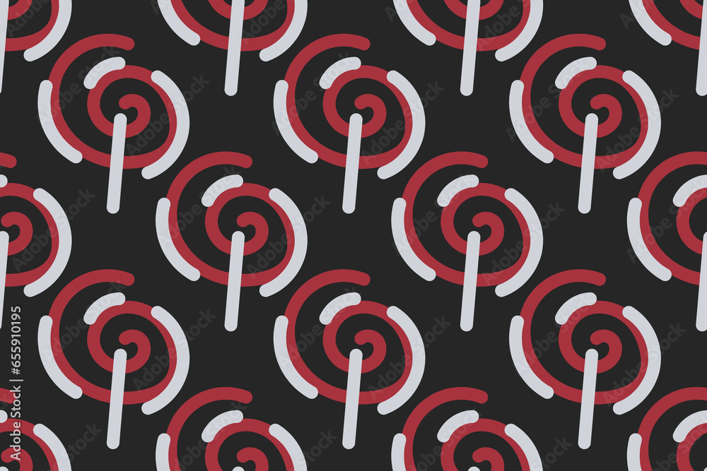 vintage pattern. red, black and white background with vintage ornament ...