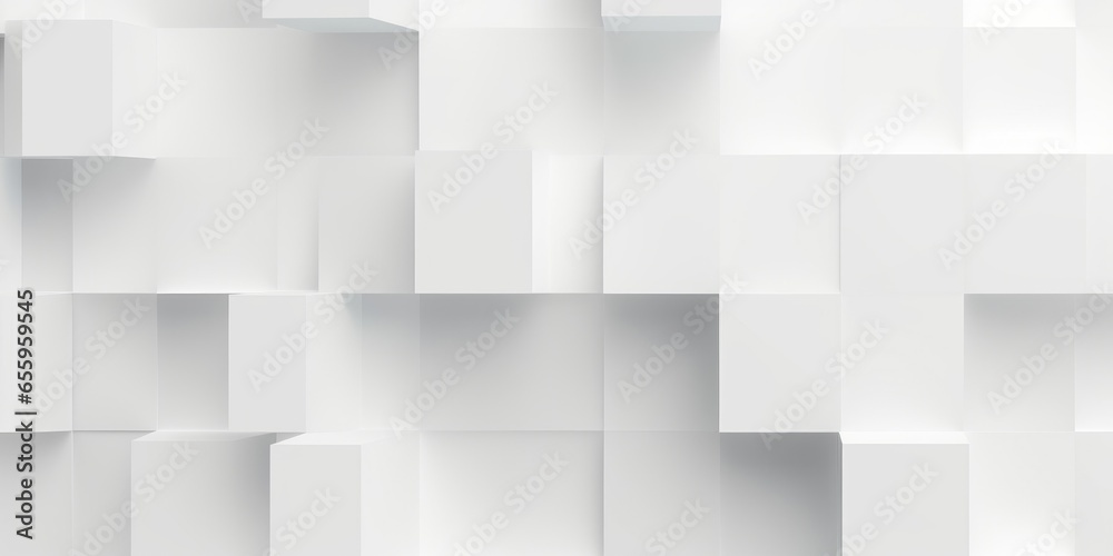 Rotated layered offset white cube boxes block background wallpaper ...