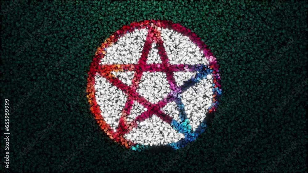 Pentagram Symbol Animation.The Famous Spiritual Pentagram Logo Or ...