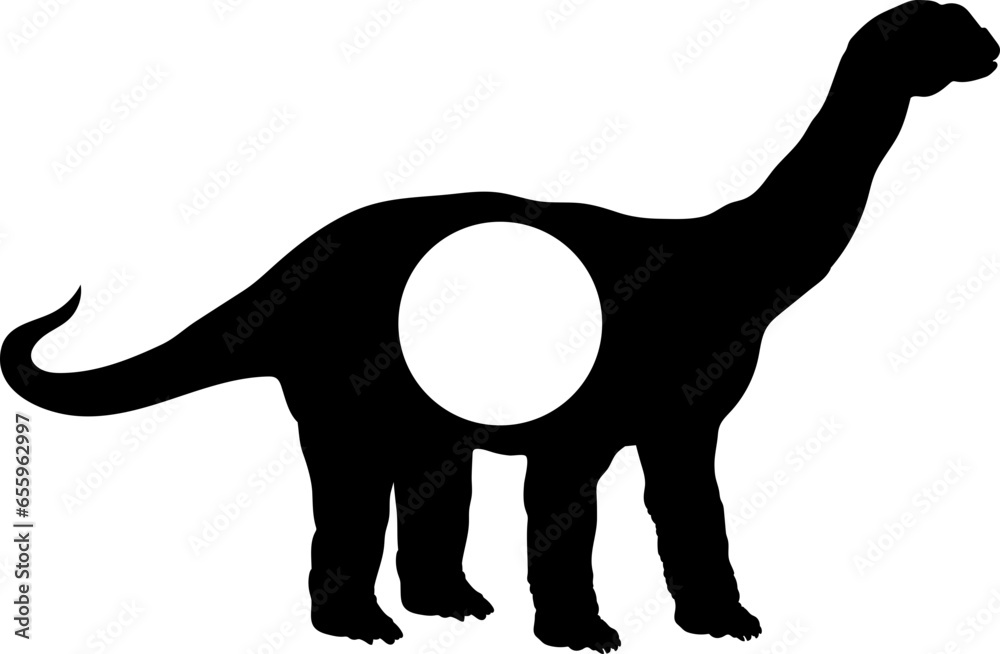 Vulcanodon Dinosaur Silhouette. Dinosaur SVG Types of dinosaurs ...