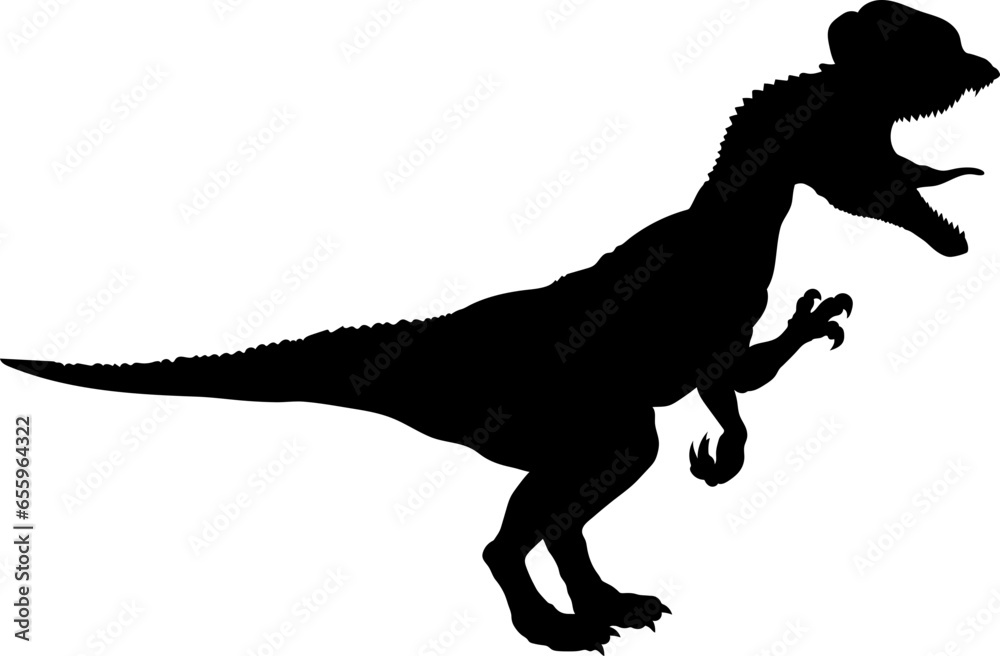 Dilophosaurus. Dinosaur Silhouette. Dinosaur SVG Types of dinosaurs ...