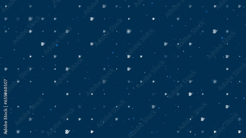 Template animation of evenly spaced palette symbols of different sizes ...