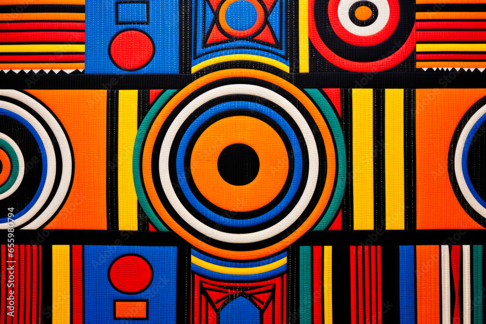 South African textile background featuring traditional Ndebele art ...