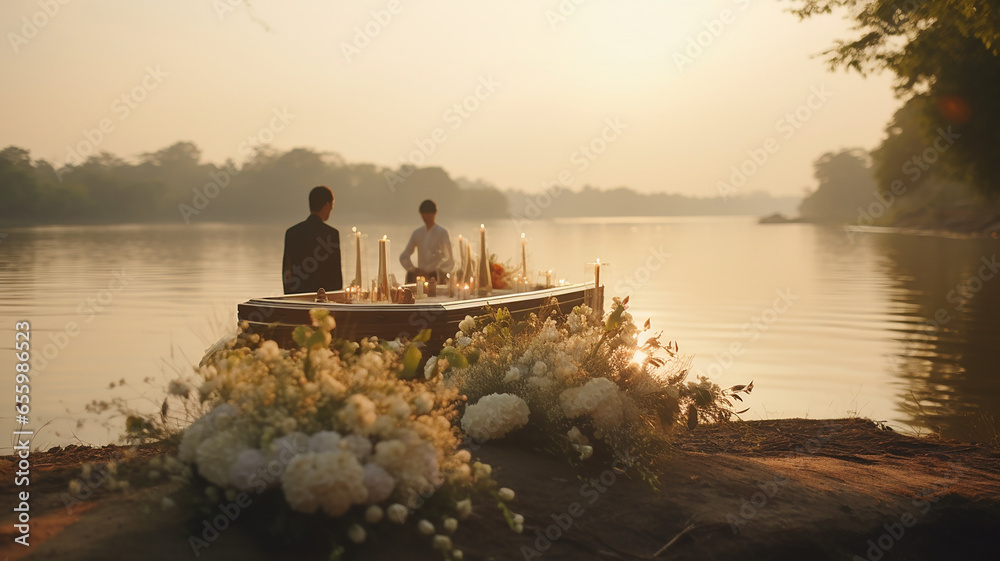 Beautiful end of life celebration atmospheric funeral ceremony in ...