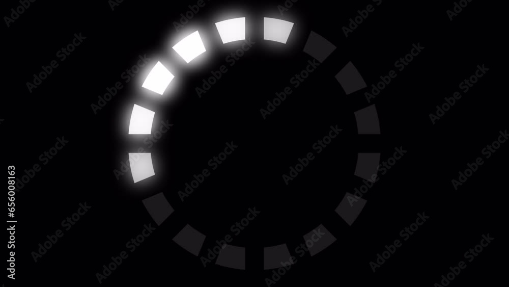 Loading Circle Video with Glow. Loading Animation on Transparent Background. Download Progress ...