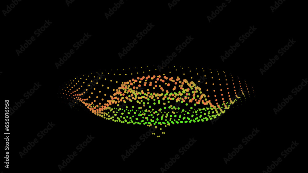 Abstract waveform net pulsating hole dots nodes banner resilience energy power big data ...
