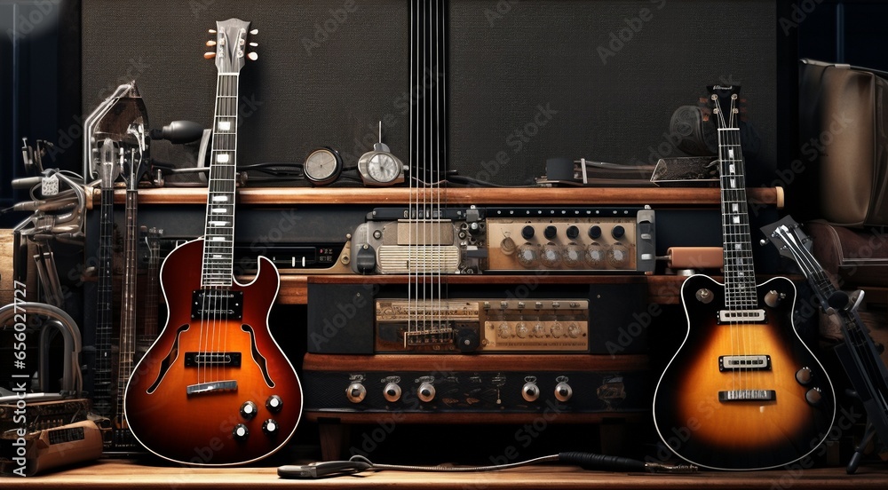 musical instruments background, musical instruments wallpaper, abstract ...